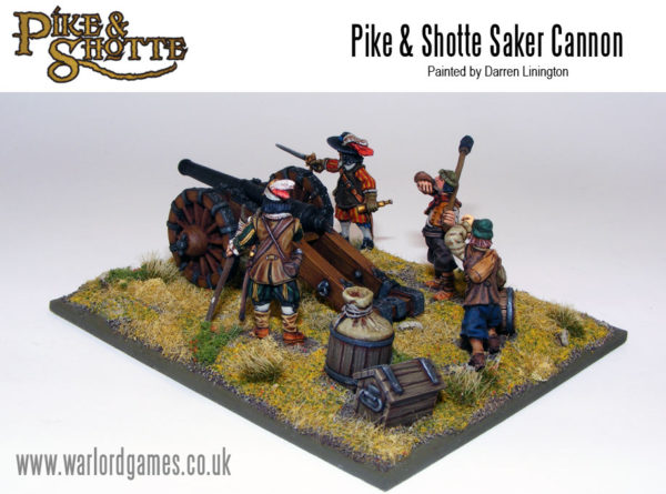 Painted Pike & Shotte Saker cannon - Warlord Games