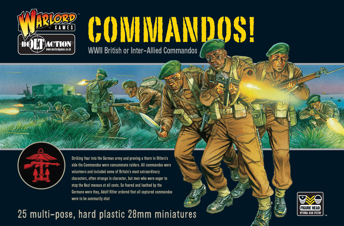 New: Bolt Action Commandos with Vickers K LMGs! - Warlord Games