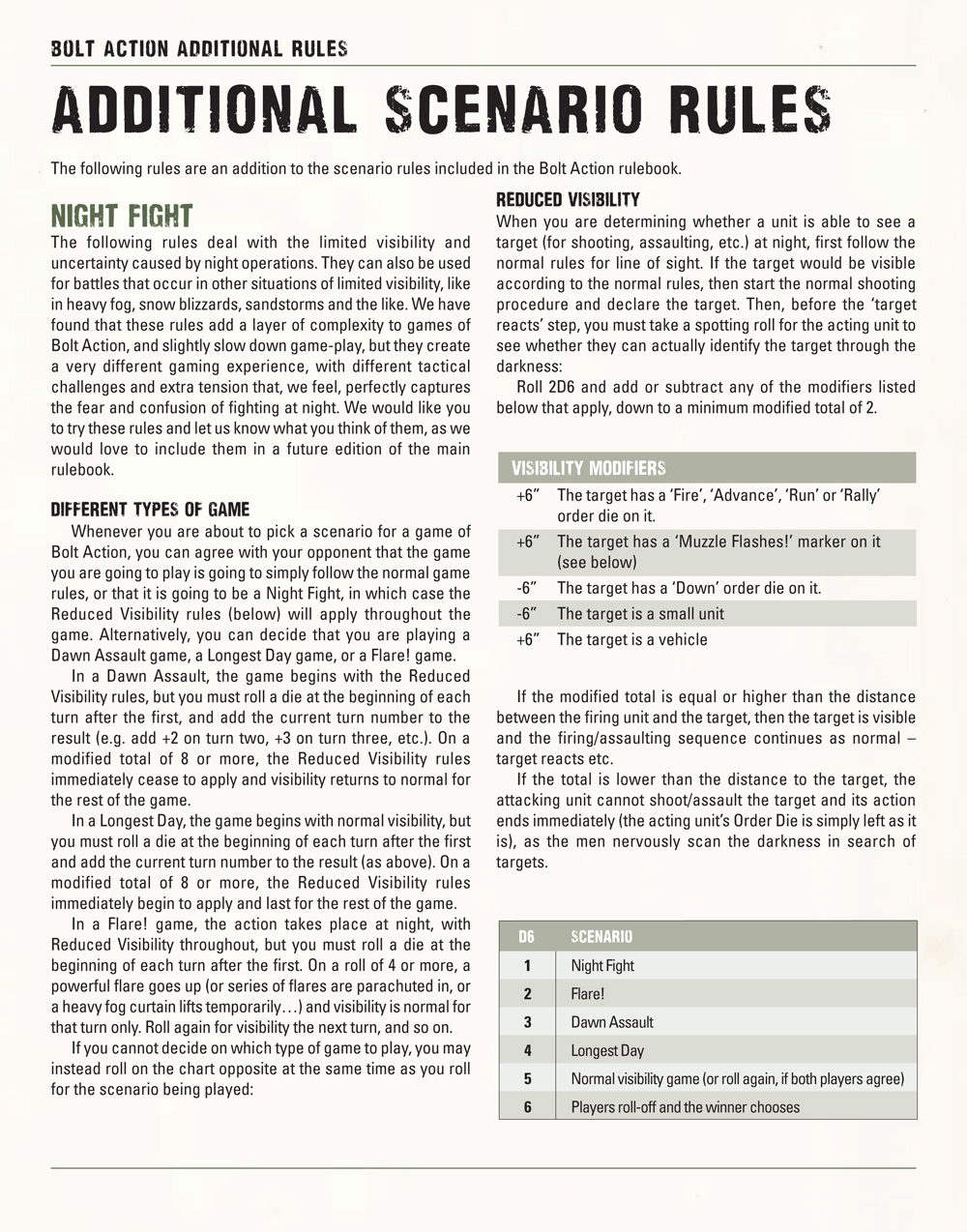 Bolt Action: Night Fight scenario rules - Warlord Games
