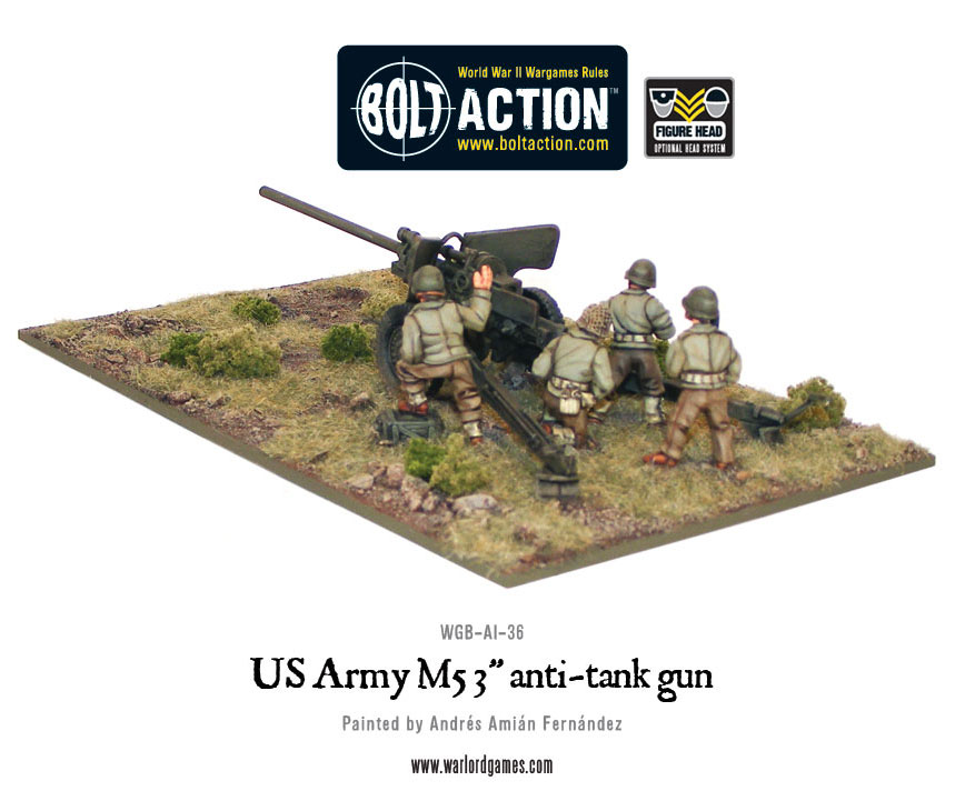 New: Bolt Action US Army M5 3" anti-tank gun - Warlord Games