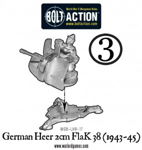 German Heer 2cm Flak 38 - Construction Diagram - Warlord Games