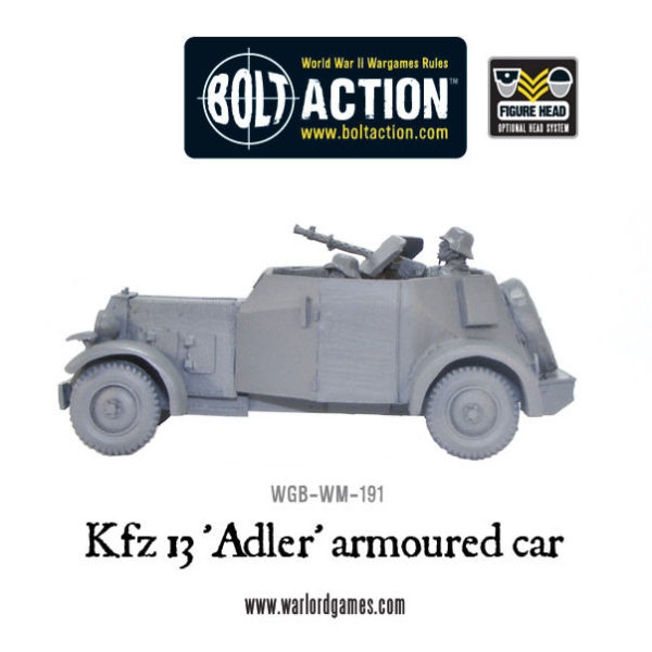 New: Kfz 13 'Adler' armoured car - Warlord Games
