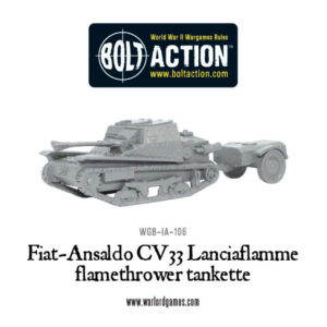 New: Fiat-Ansaldo CV33 & Lanciaflamme tankettes - Warlord Games