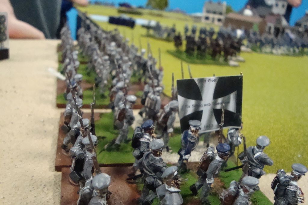 Richard Caldwell Waterloo DSC02289 Prussian troops form massed line to ...