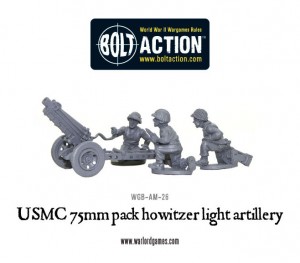 New: USMC 75mm pack howitzer light artillery - Warlord Games