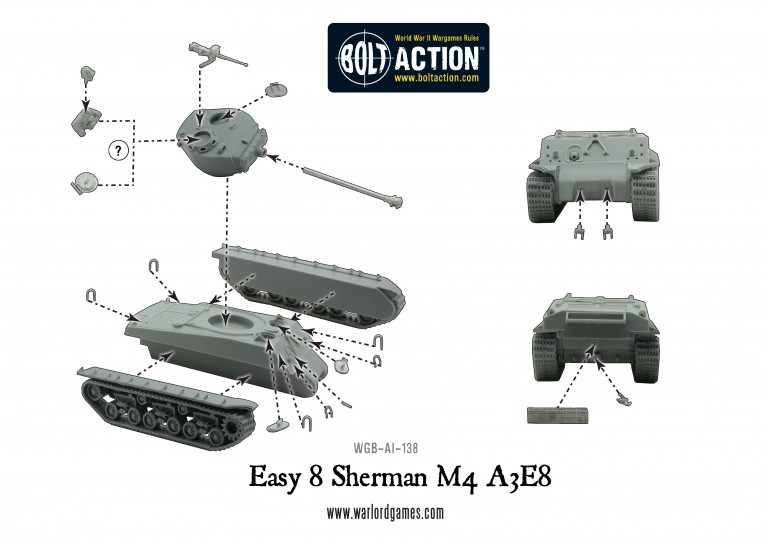 New: Sherman M4 A3E8 'Easy 8' US Tank - Warlord Games