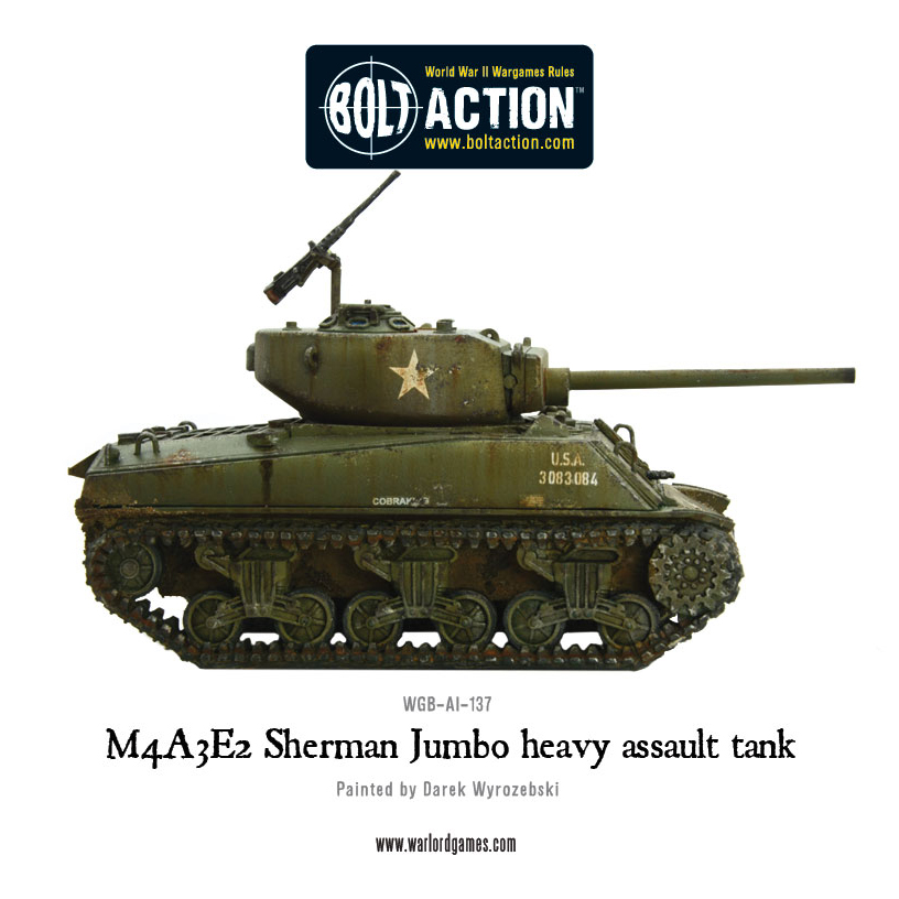 New: M4A3E2 Sherman Jumbo heavy assault tank - Warlord Games