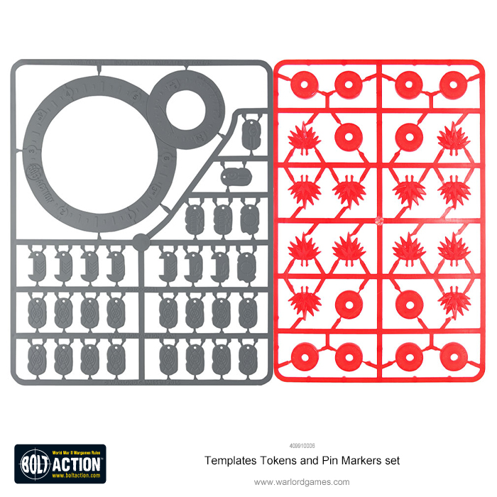 New: Bolt Action Templates and Pin Markers - Warlord Games