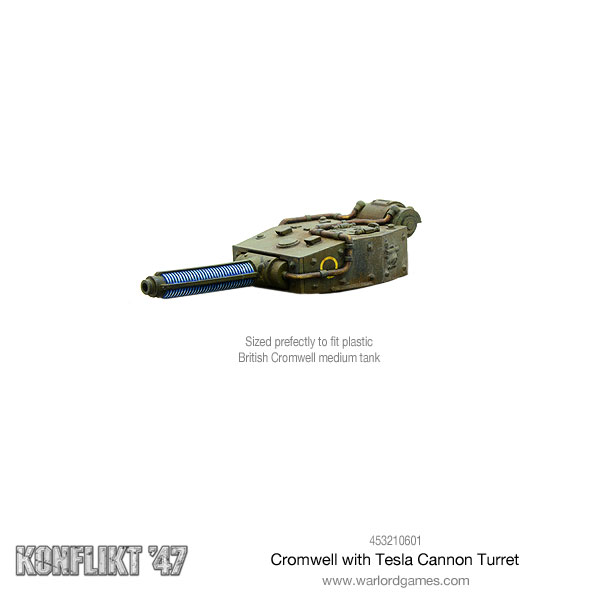New: Konflikt '47 Cromwell Tesla Cannon Turret - Warlord Games