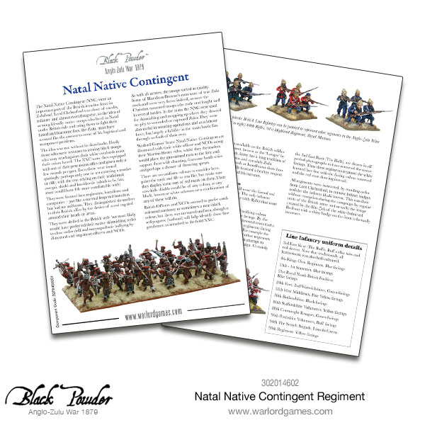 Re-boxed Natal Native Contingent Regiment - Warlord Games