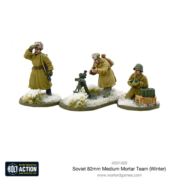 New: Soviet 82mm medium mortar team (Winter) - Warlord Games