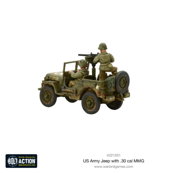 New: US Army Jeep with 30 Cal MMG and 50 Cal HMG - Warlord Games