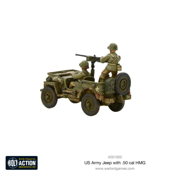 New: US Army Jeep with 30 Cal MMG and 50 Cal HMG - Warlord Games