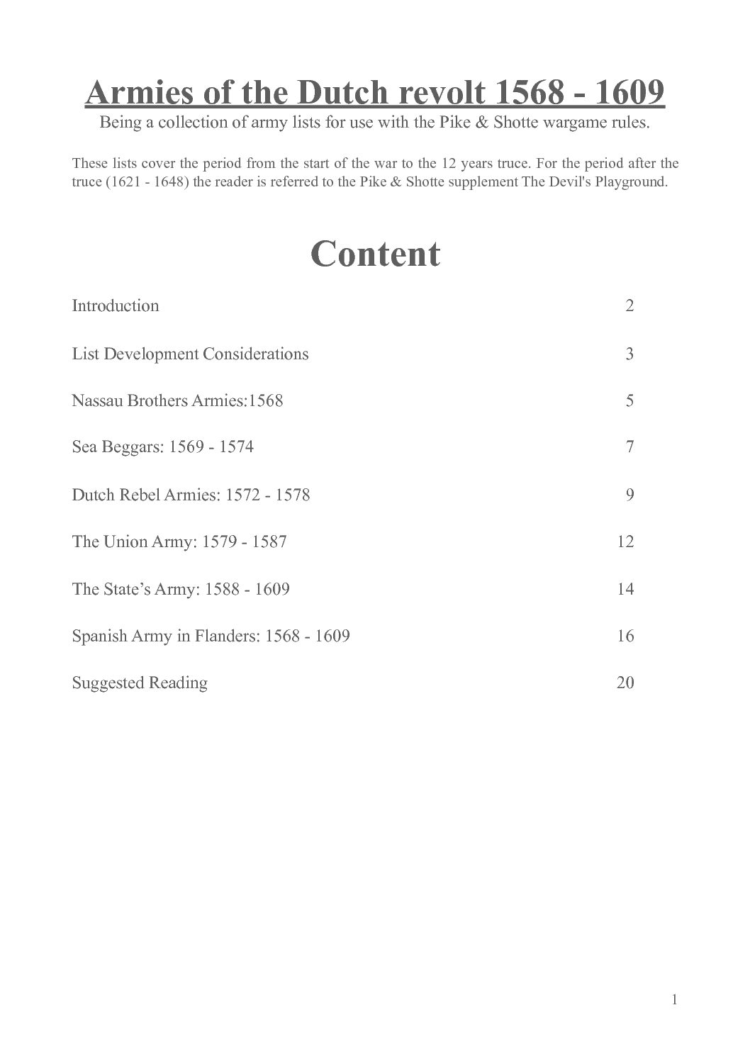 Armies of the Dutch revolt 1568 - 1609 - Warlord Games