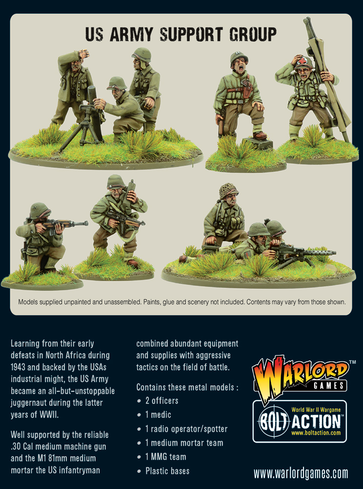 New: US Army support group - Warlord Games